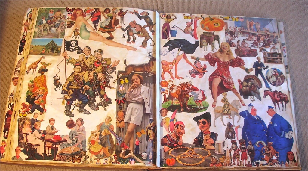 Folk Art Newsprint Archival Book at 1stDibs
