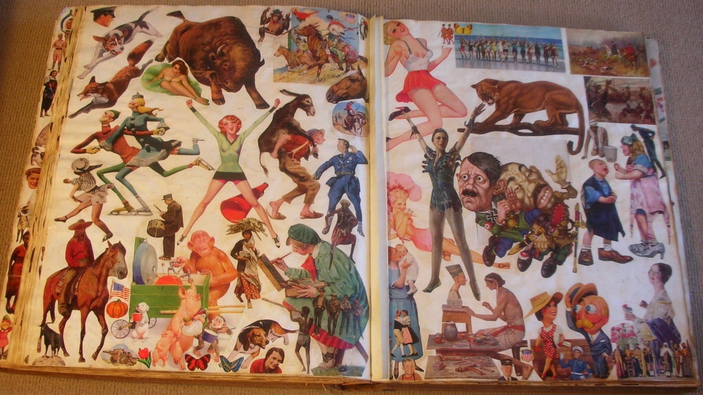 Folk Art Newsprint Archival Book at 1stDibs