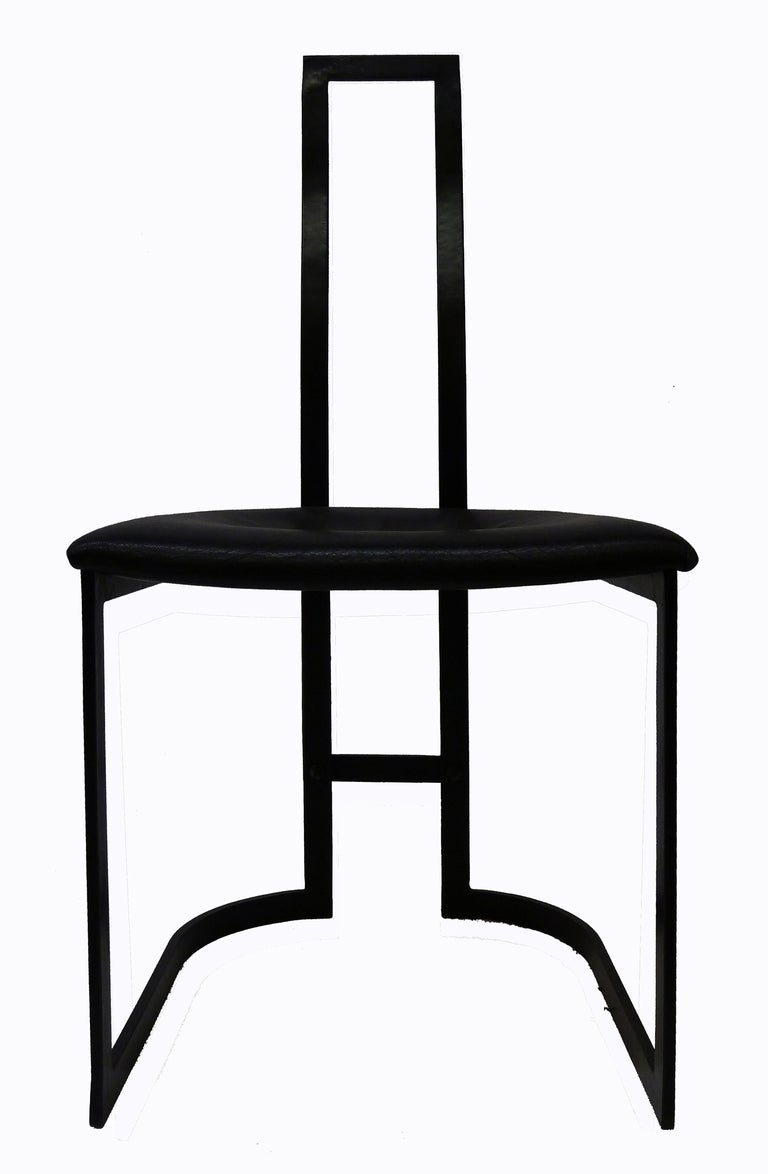 Architectural Set of Eight Dining Chairs at 1stDibs