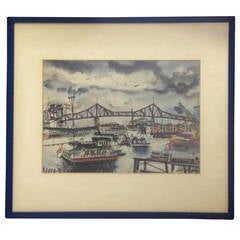 Alexandro De Canedo "The Neophytes" (1933) Watercolor For Sale at 1stdibs