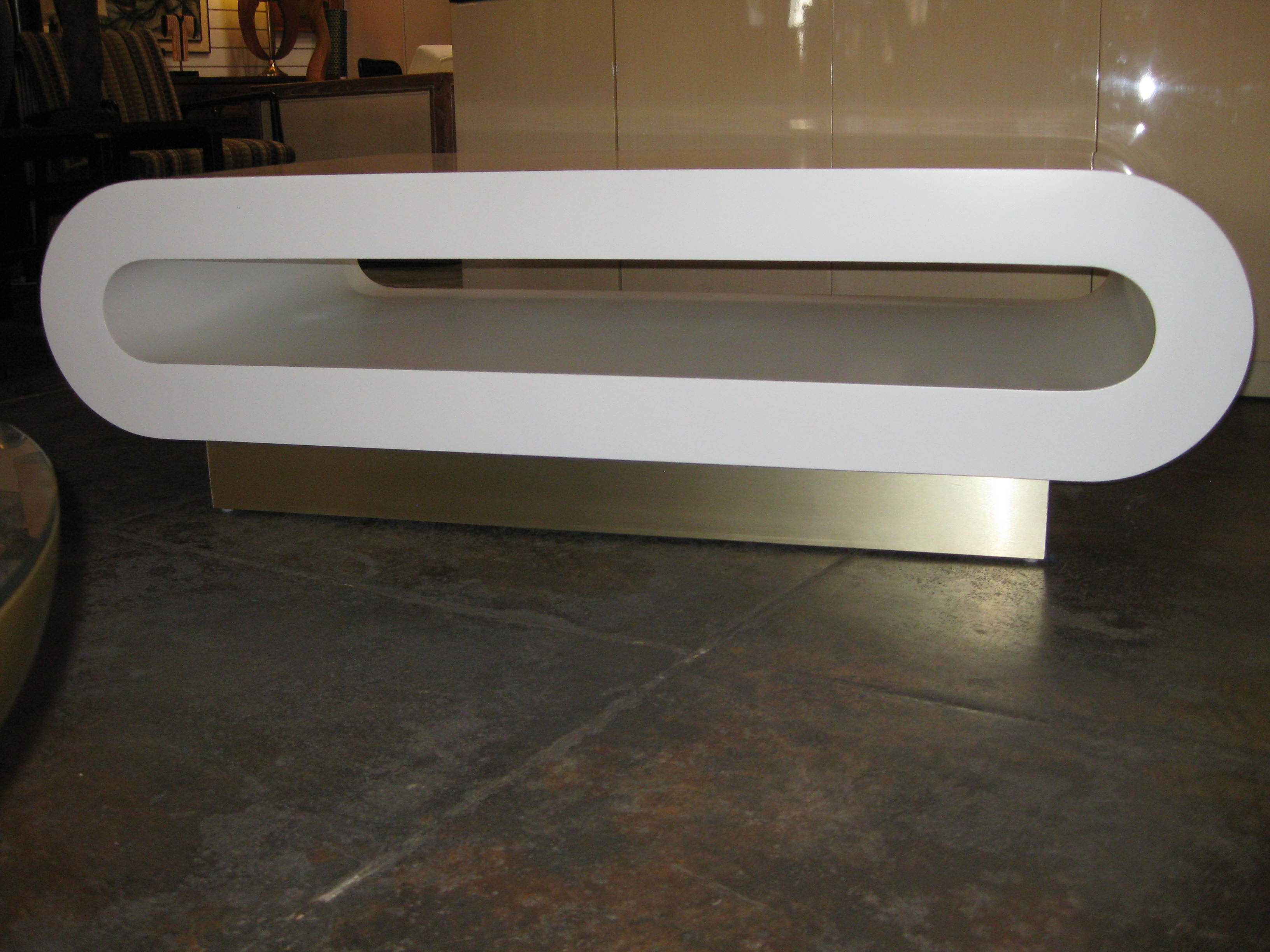 Spectacular White Lacquer Cocktail Table at 1stDibs