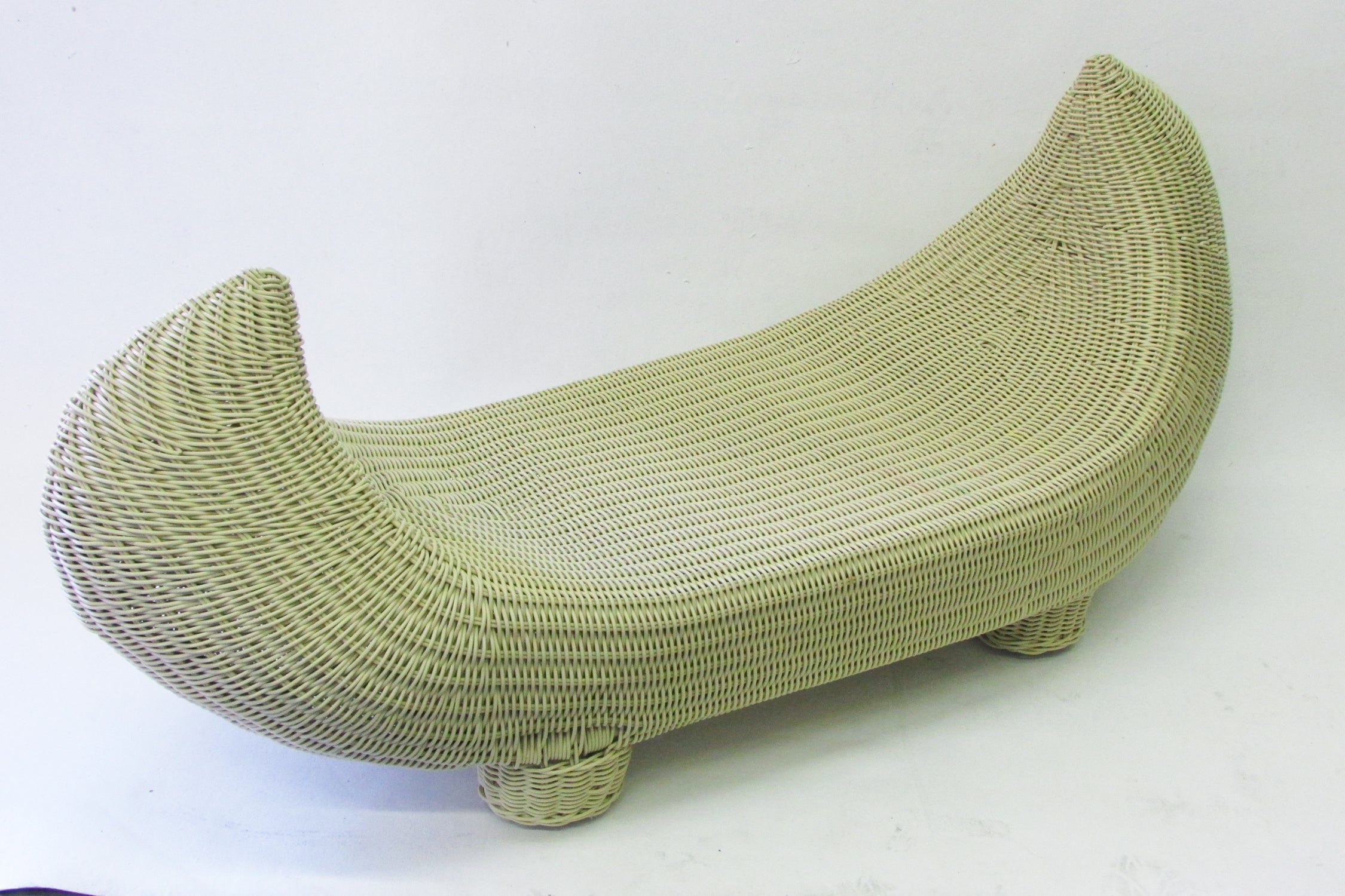 Playful Woven "Canoe" Bench at 1stDibs