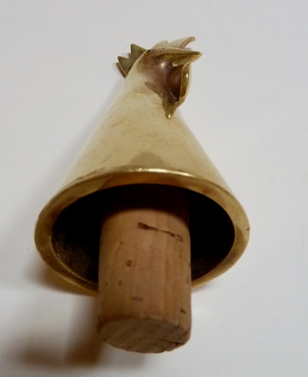 Austrian Mid-Century Rooster Bottle Stopper by Carl Auböck at 1stDibs