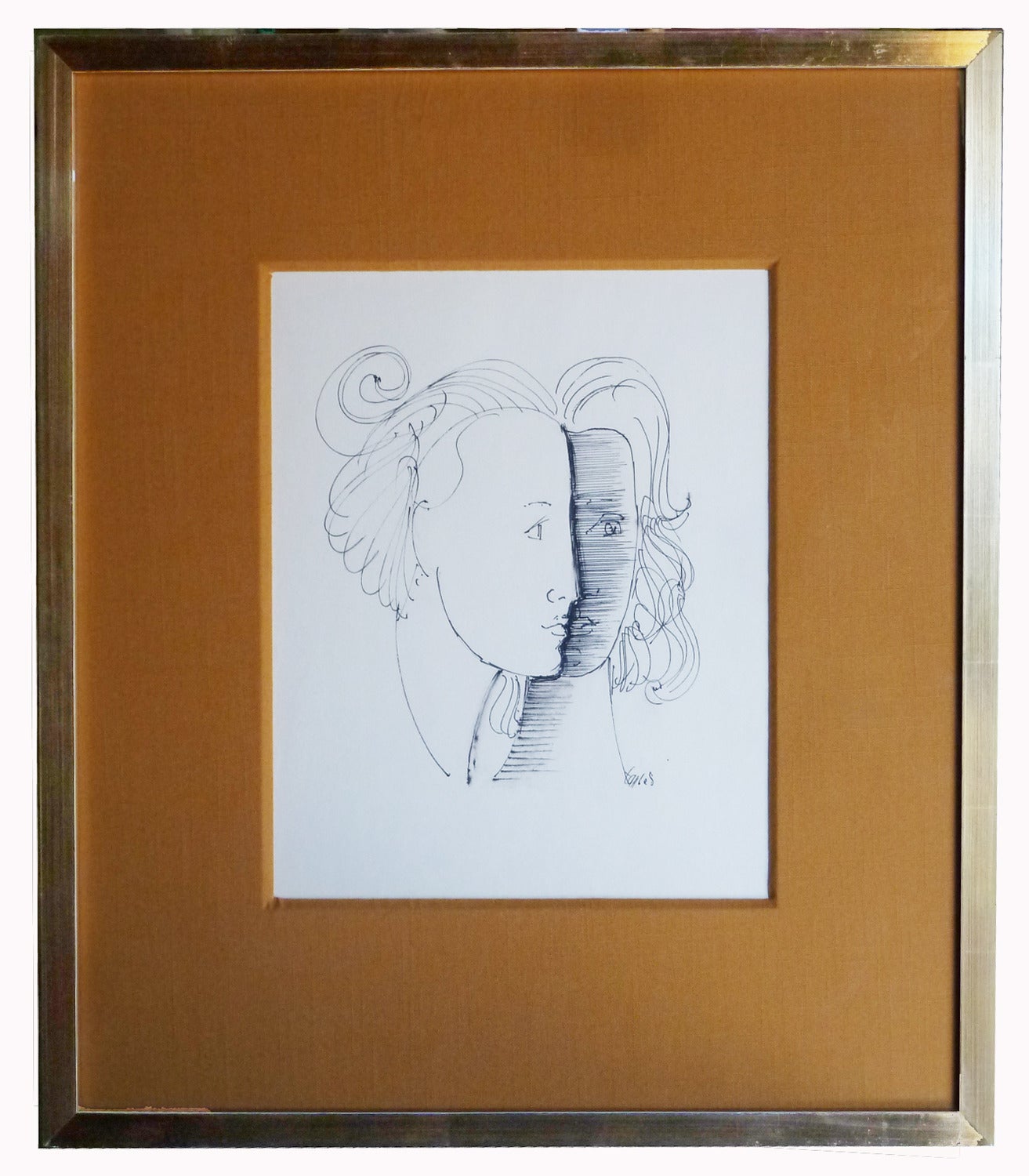 Dual-Perspective Portrait by Bauhaus Artist Frederic Taubes at 1stDibs