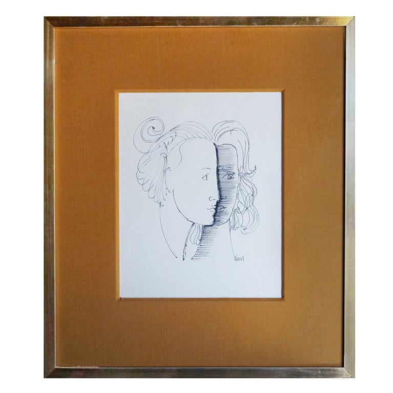 Dual-Perspective Portrait by Bauhaus Artist Frederic Taubes at 1stDibs