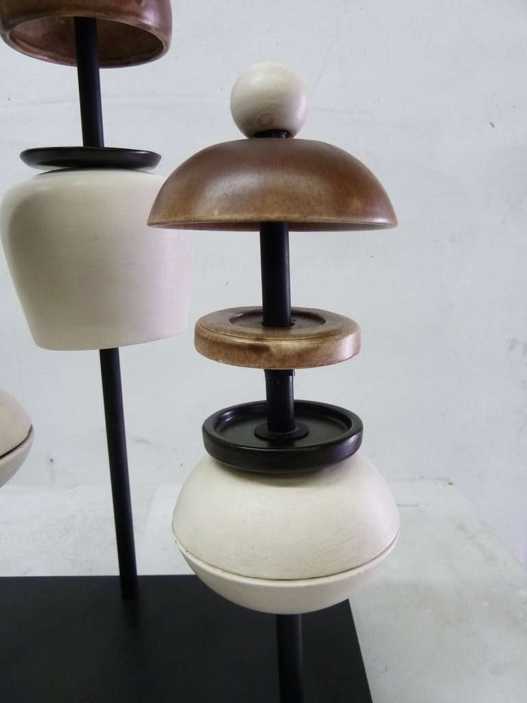 Mid-Century Ceramic "Totem" Sculpture at 1stDibs
