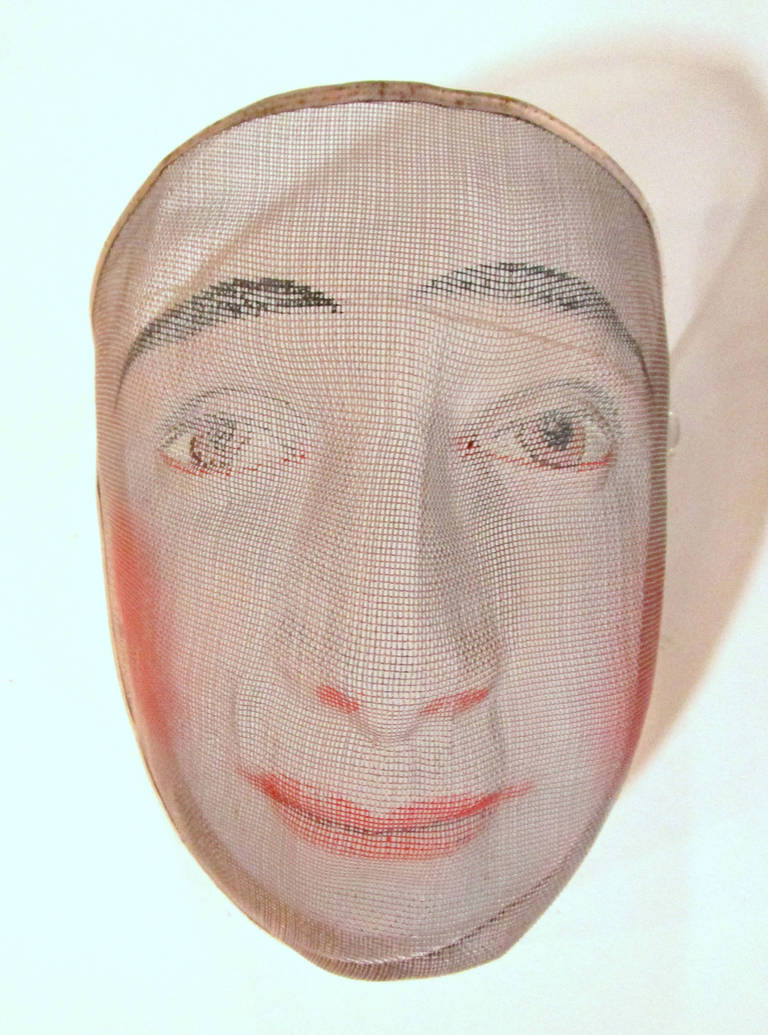 Pair of Early 1900s French Pantomime Masks at 1stDibs