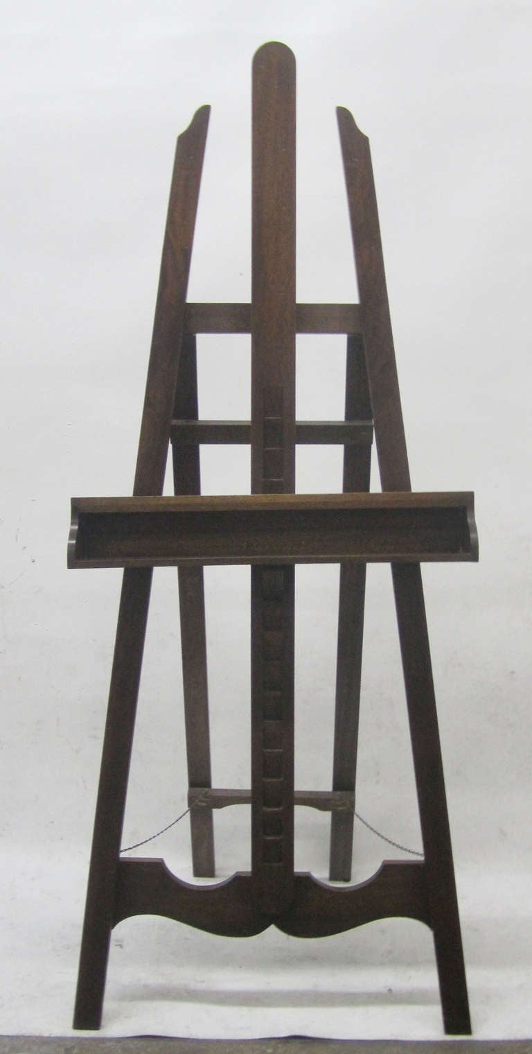 Rare Solid Mahogany Easel at 1stDibs