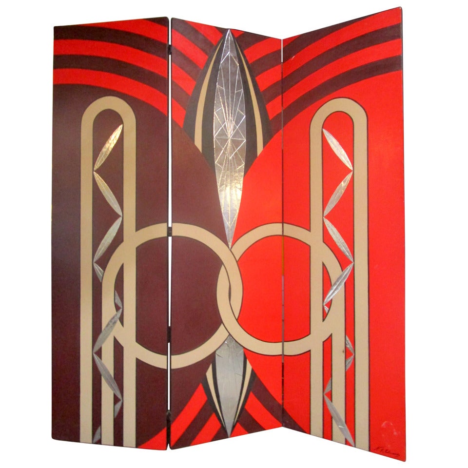 Fabulous Art Deco Style Screen at 1stDibs
