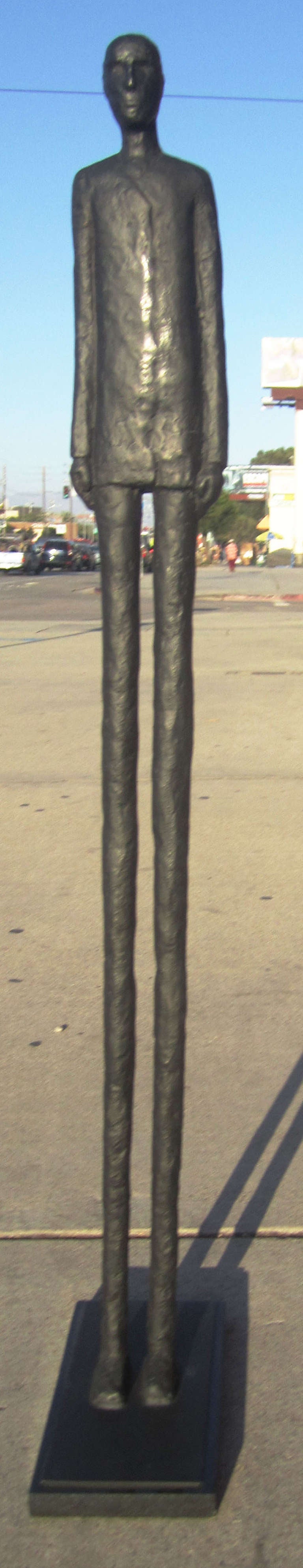 Four Feet High Sculpture of a Man in Manner of Giacometti at 1stDibs