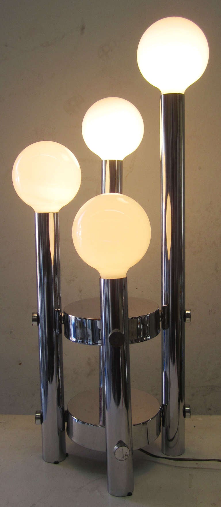 Four-Tier Chrome Table Lamp at 1stDibs