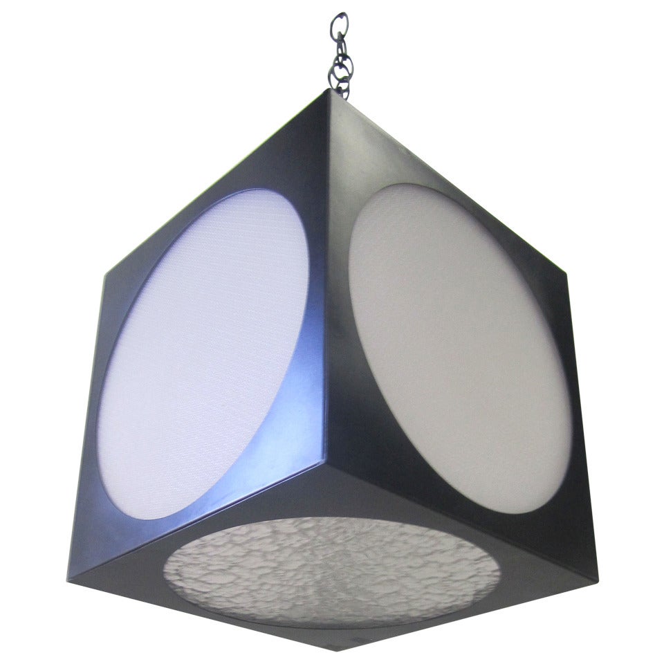 French Cube Pendant Lamp at 1stDibs
