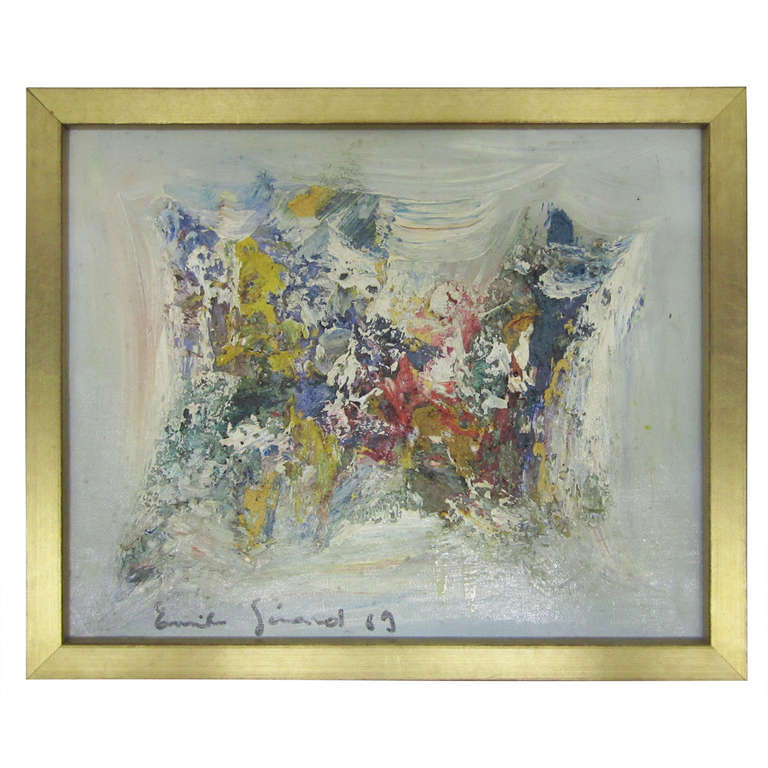 French Mid-Century Abstract Painting by Emile Girard at 1stDibs | emile ...
