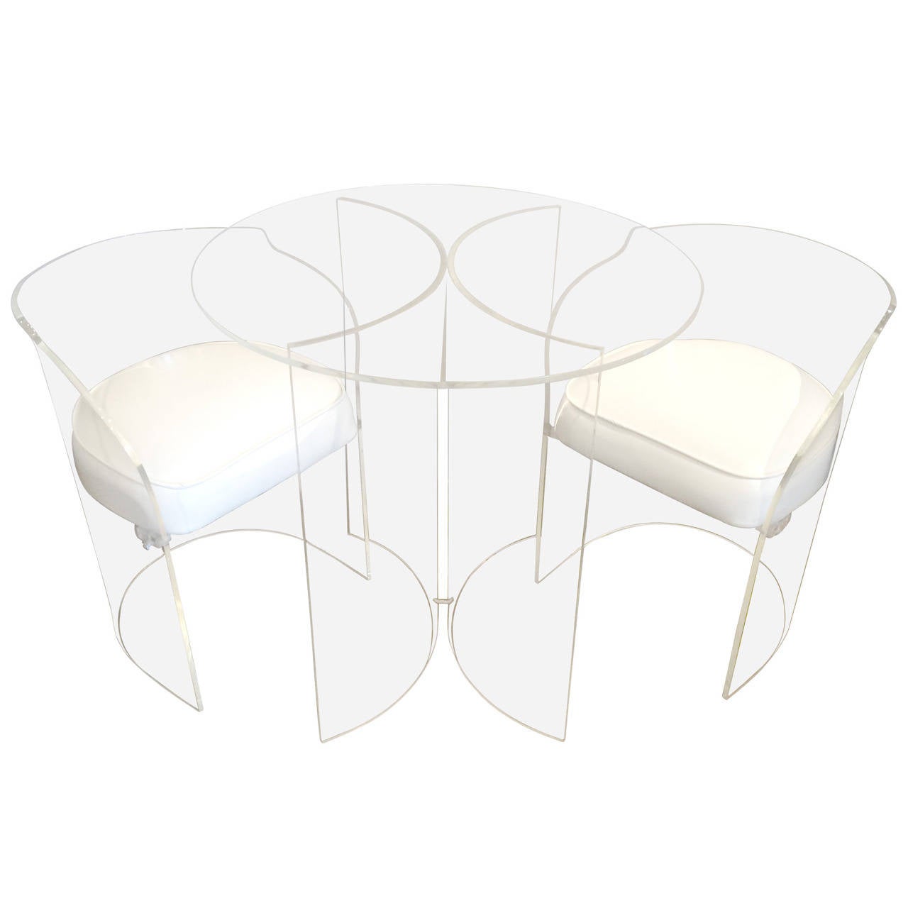 Lucite Set of Table and Chairs at 1stDibs