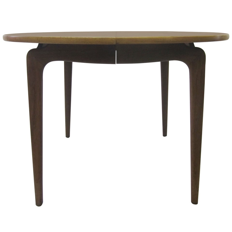 Mid-Century Modern Dining Table in Walnut and Sycamore at 1stDibs