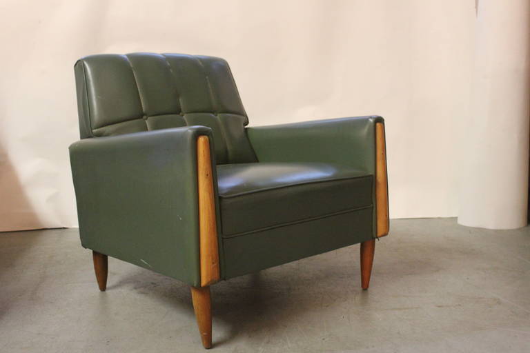 Retro Green Chair at 1stDibs