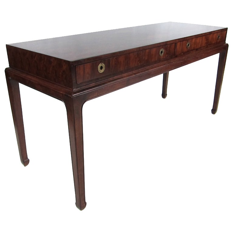 Burl Wood Console Table at 1stDibs