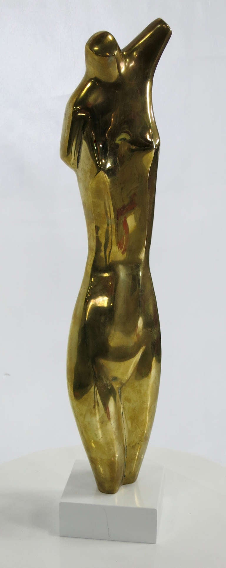 Brass Abstract Venus Sculpture For Sale at 1stDibs
