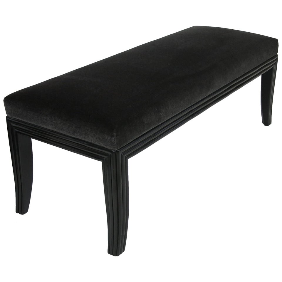 Classic Saber Leg Bench by Eleanor Forbes for McGuire For Sale at 1stDibs