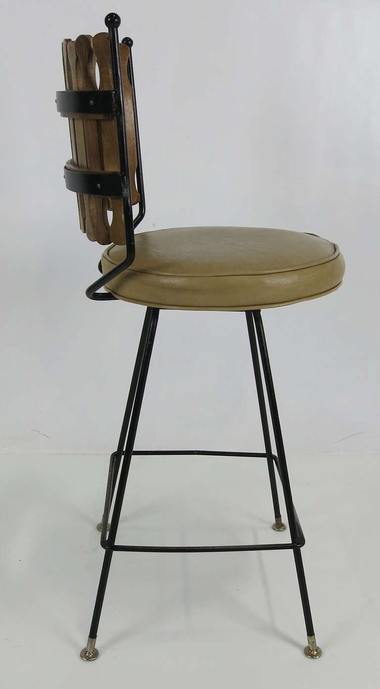 Set of Four Bar Stools in the style of Umanoff at 1stDibs