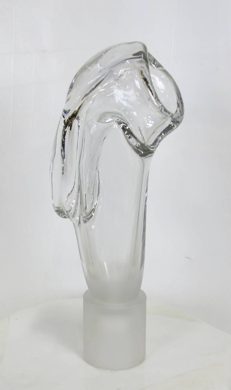 Large Abstract Form Glass Sculpture at 1stDibs