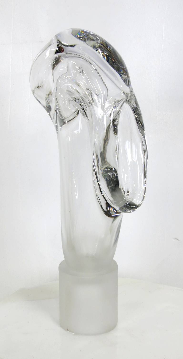 Large Abstract Form Glass Sculpture at 1stDibs