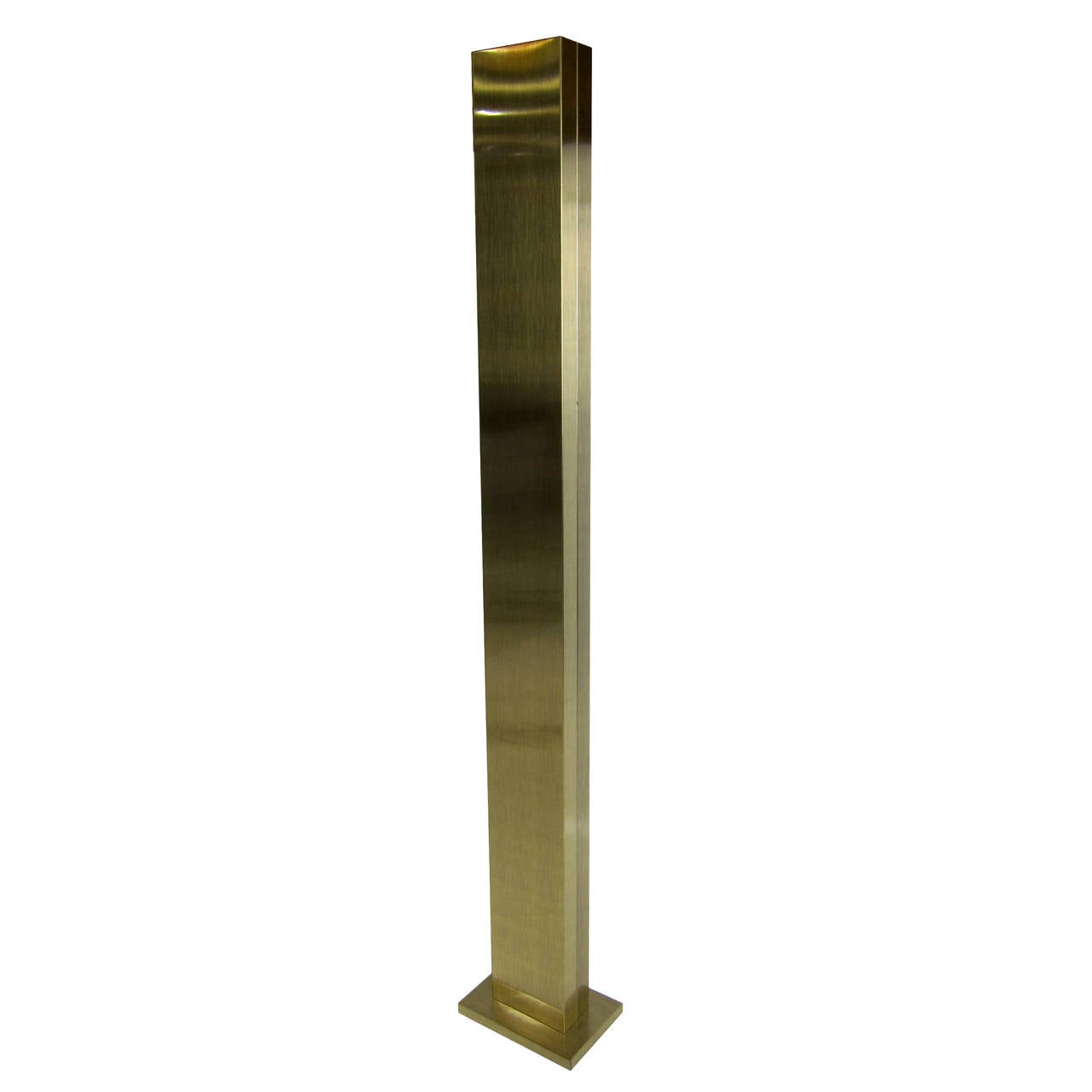 Brass Monolith Torchere by Casella For Sale at 1stDibs