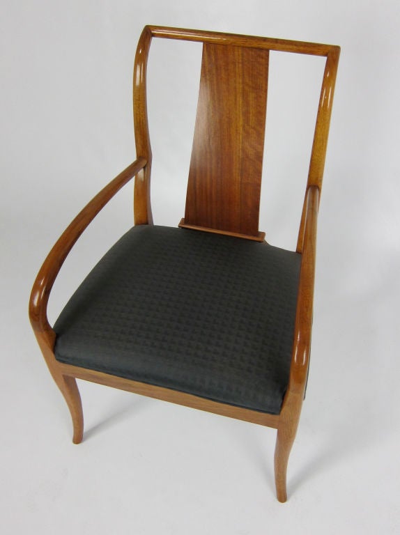 Exceptional Set of Six Sabre Leg Dining Chairs For Sale at 1stDibs