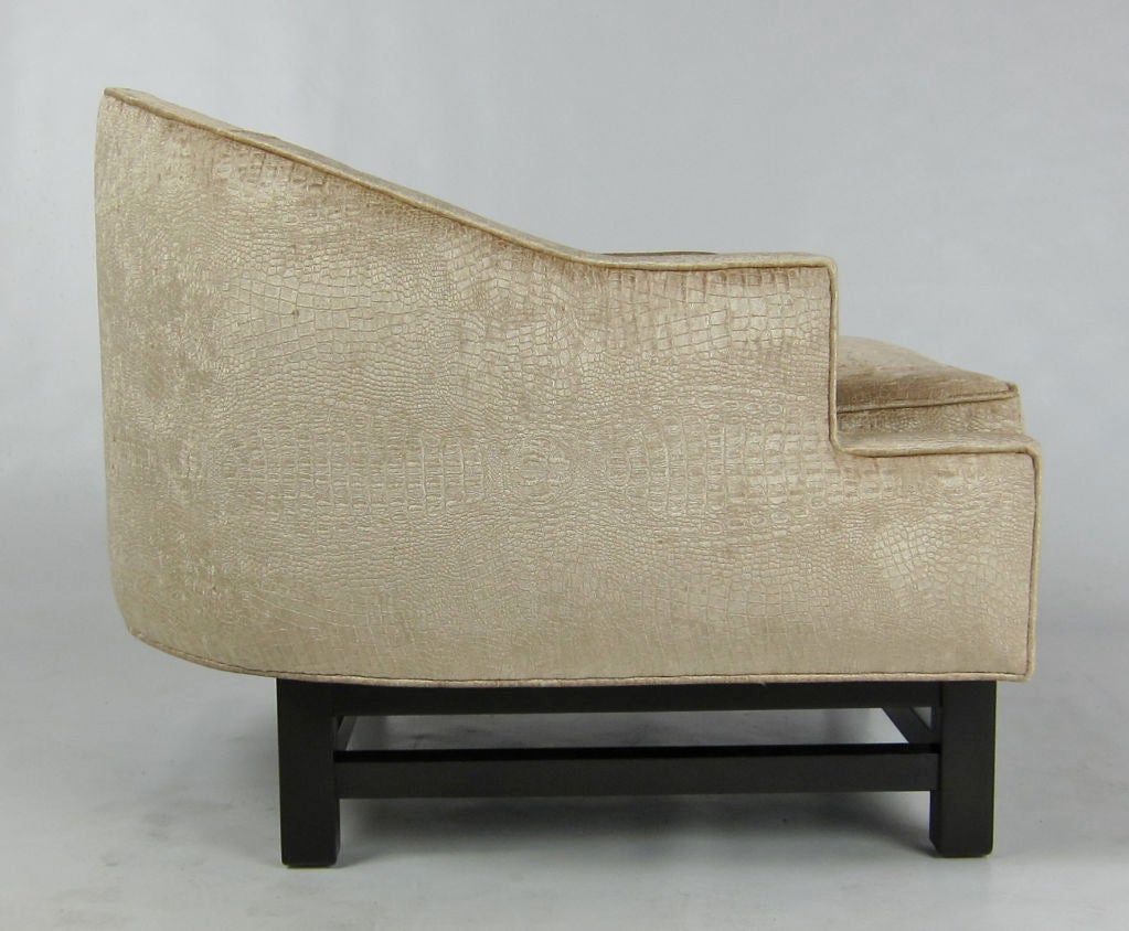 Pair of Scoop Back Club Chairs in the style of Harvey Probber at 1stDibs