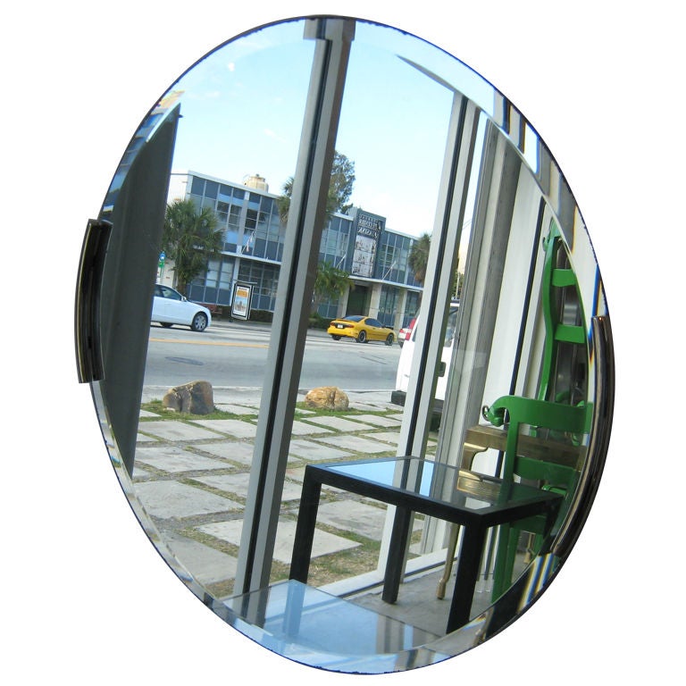 Mid Century Modern Thayer Coggin Milo Baughman Deco style Chrome Round ...