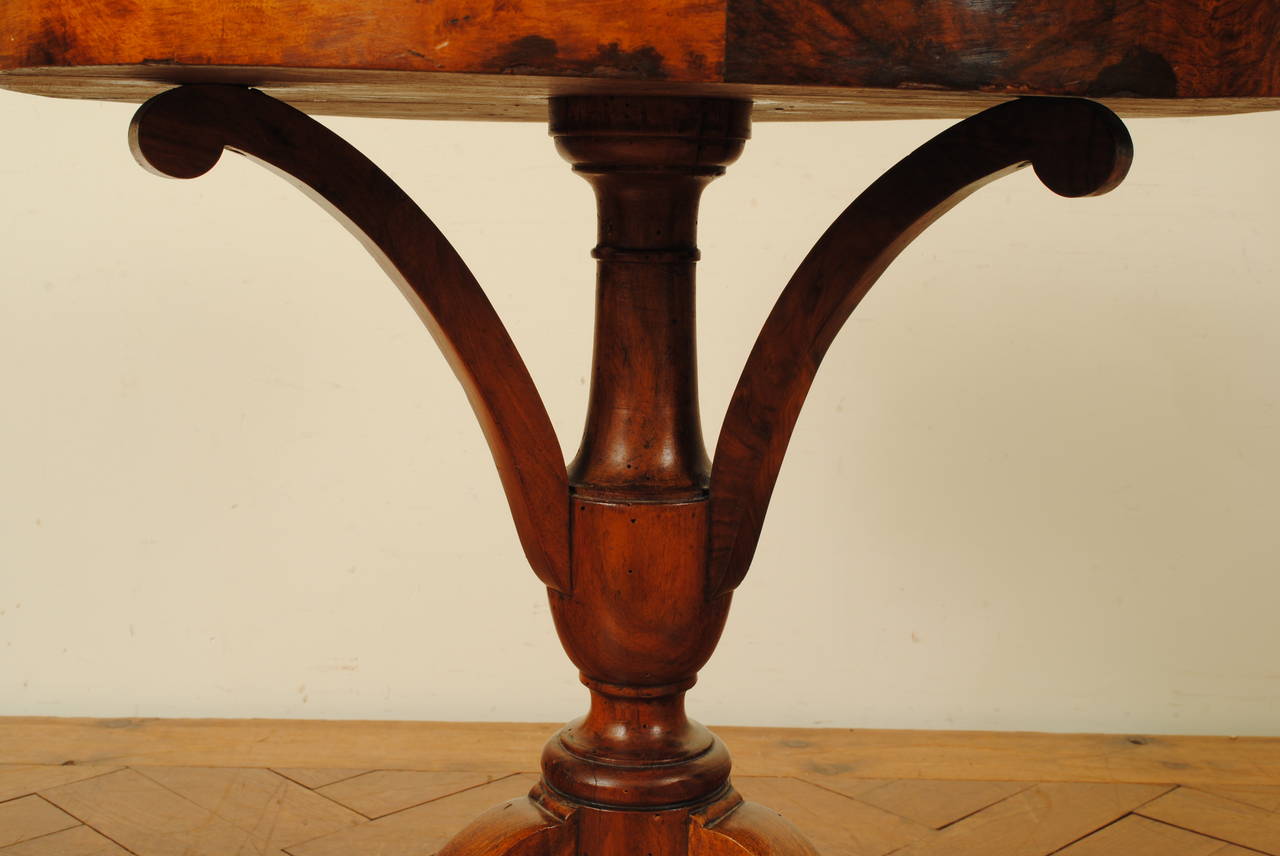 French Late Neoclassical Period Walnut Gueridon, 19th Century at 1stDibs