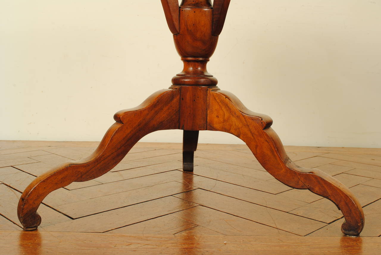 French Late Neoclassical Period Walnut Gueridon, 19th Century at 1stDibs