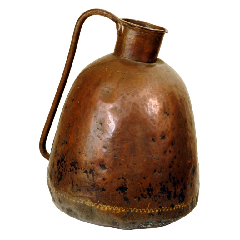 Copper and Gilt Decorated Water Vessel at 1stdibs