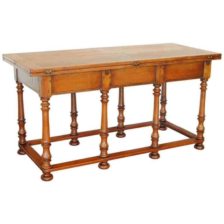 An English Elmwood 8-Leg Folding Table at 1stDibs