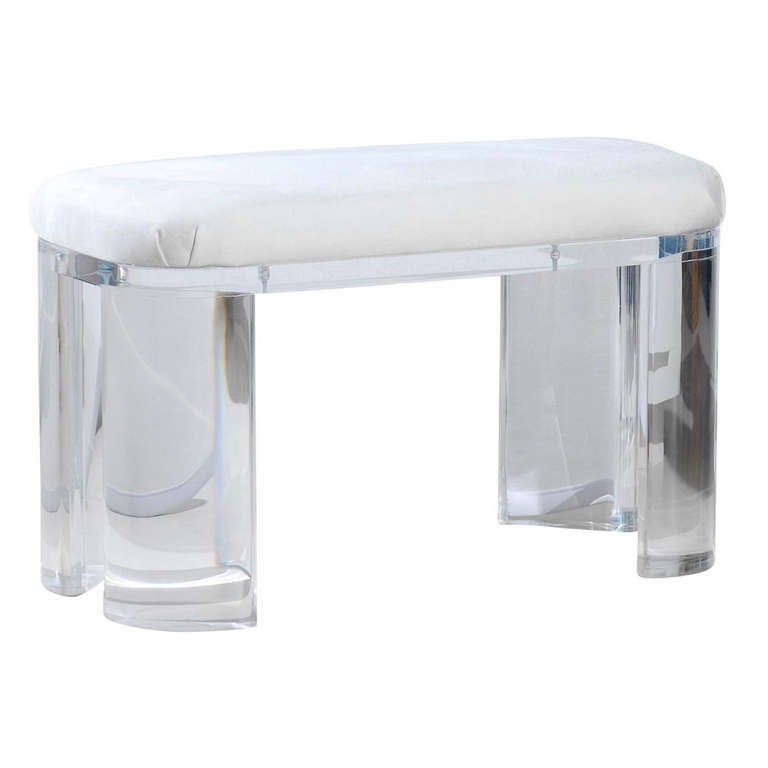 Chunky Lucite Bench at 1stDibs