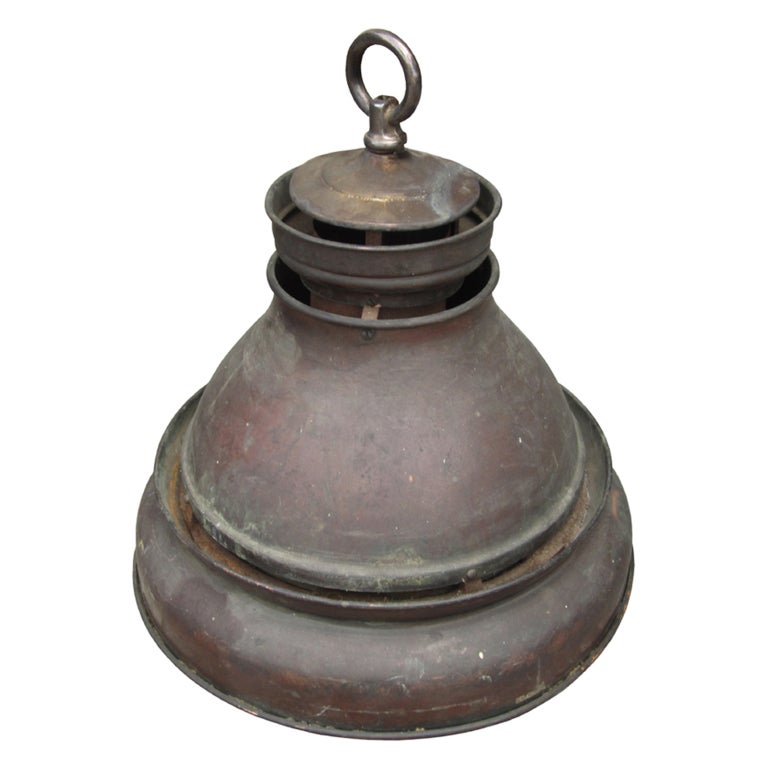 c.1917 HANGING INDUSTRIAL LIGHT FIXTURE at 1stDibs