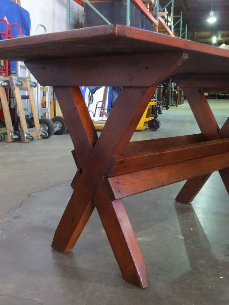 Early 19th Century American Sawbuck Table at 1stDibs