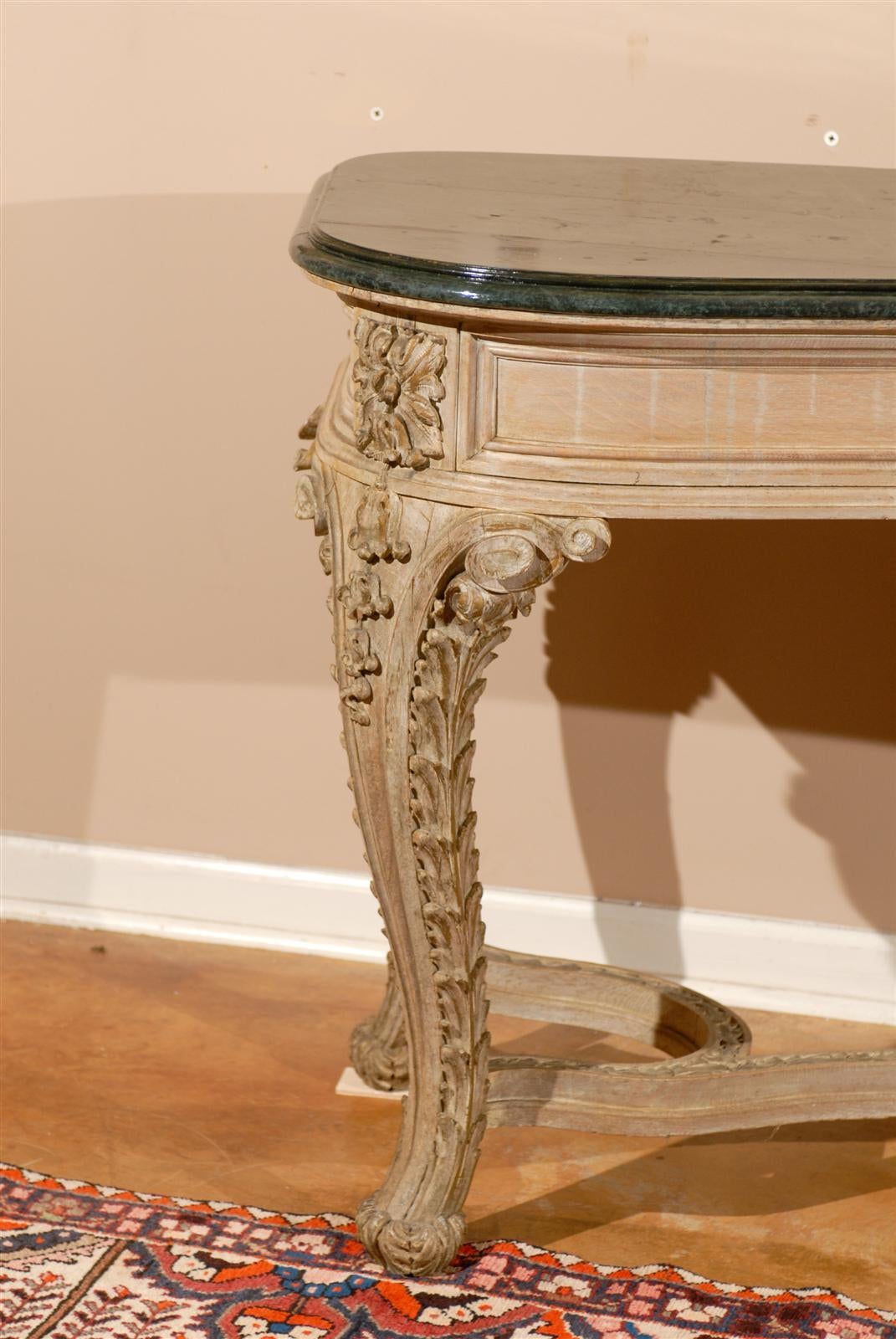 Continental Painted and Marbleized Console Table For Sale at 1stDibs