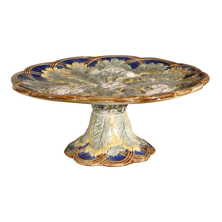 19th C. Majolica Tazza at 1stDibs