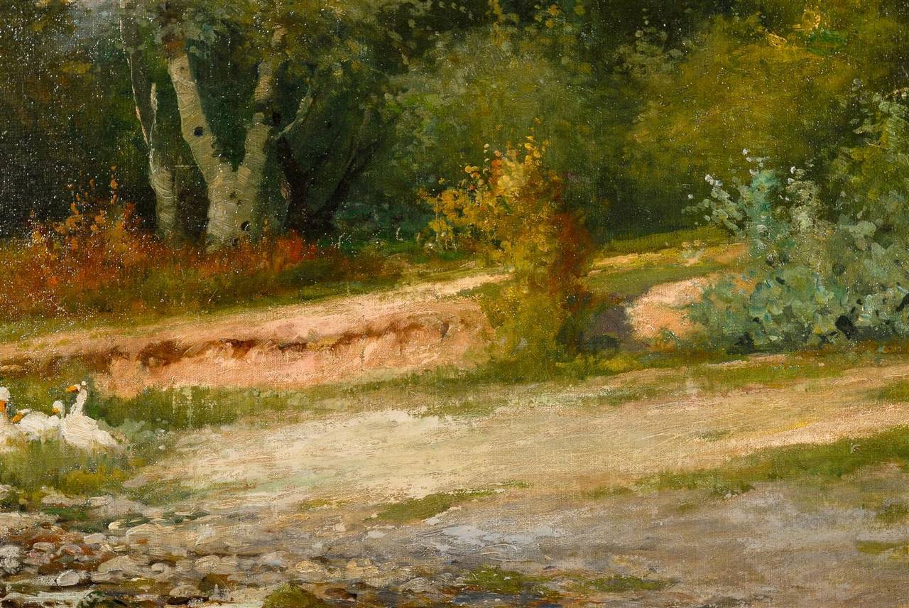 Late 19th Century Landscape Oil on Canvas Painting at 1stDibs