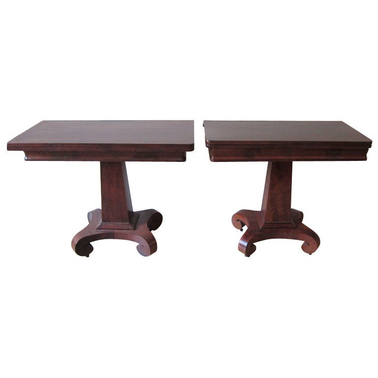 A Pair of Regency Classical Side or Card Tables For Sale at 1stDibs