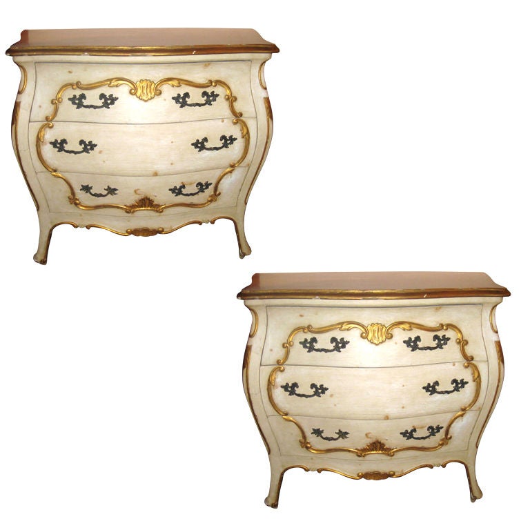 Pair Of French Bombe Chests at 1stDibs