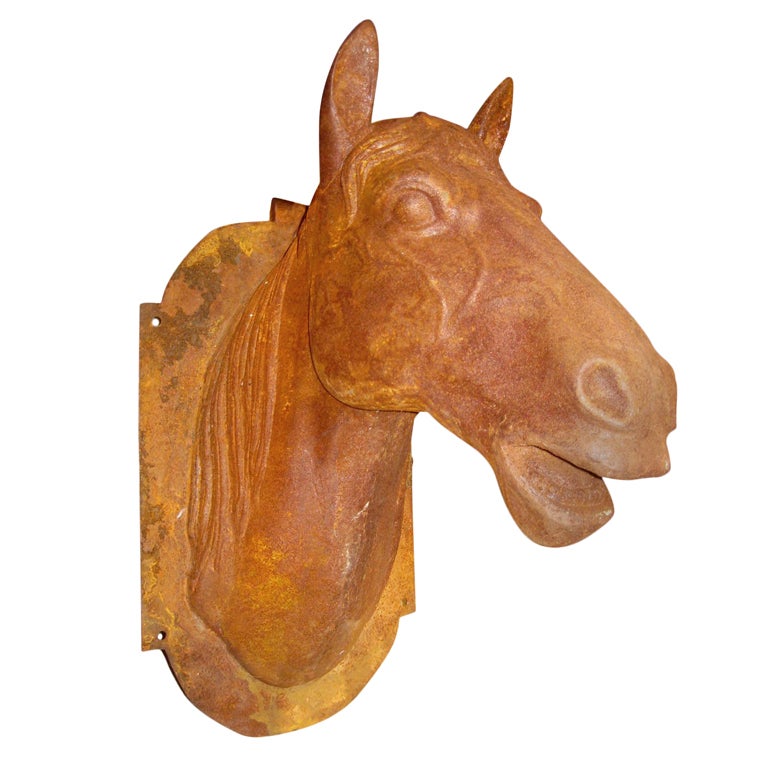 Cast Iron Horse Head at 1stDibs