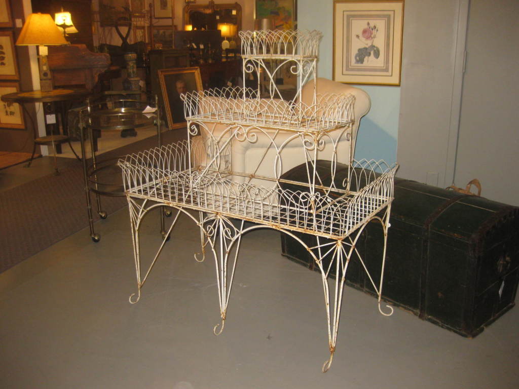Victorian Wire Plant Stand For Sale at 1stDibs