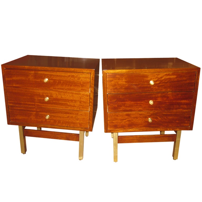 Pair Of Three Drawer Low Chests at 1stDibs