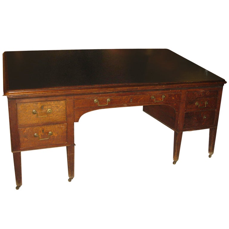 English Architects Desk With Adjustable Top In Three Directions at 1stDibs