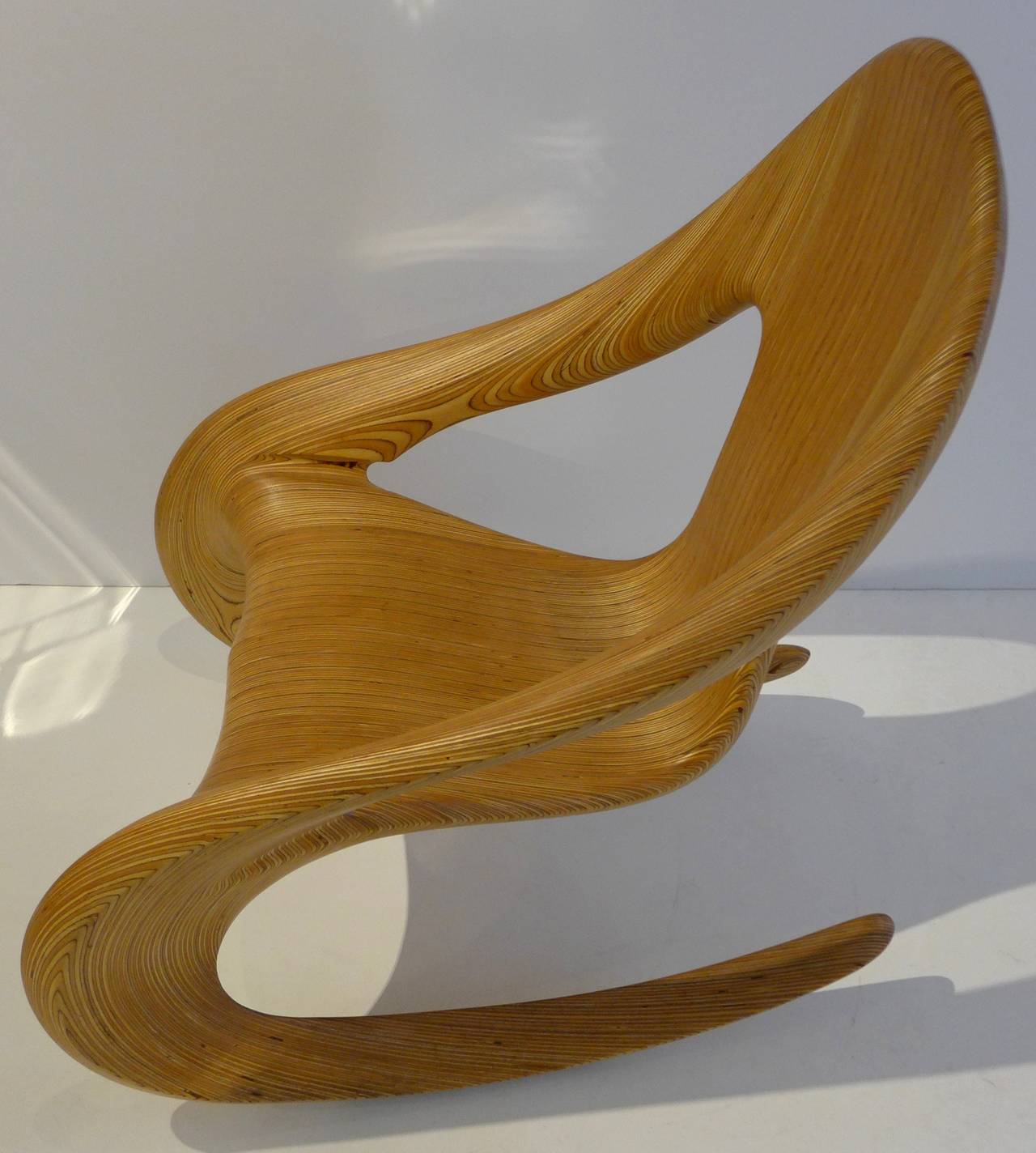 Sculptural Craft Rocking Chair by Carl Gromoll at 1stDibs | woodworks ...
