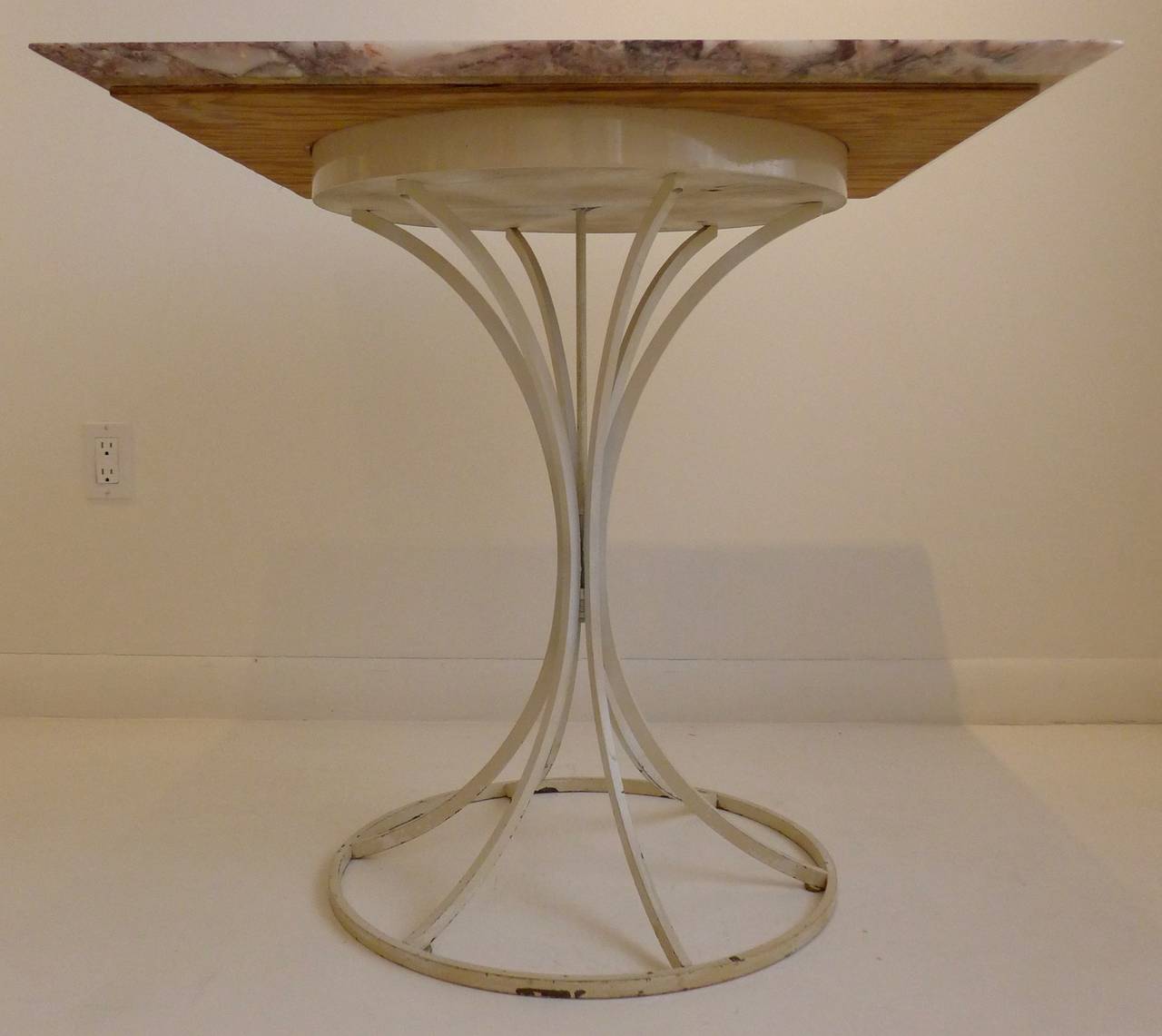 Laverne International Flower Stem Table with Marble Top For Sale at 1stDibs