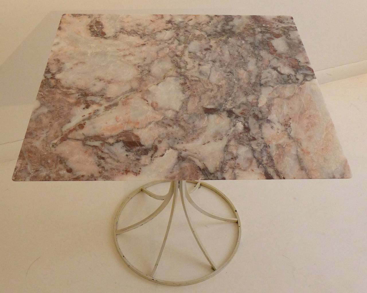 Laverne International Flower Stem Table with Marble Top For Sale at 1stDibs
