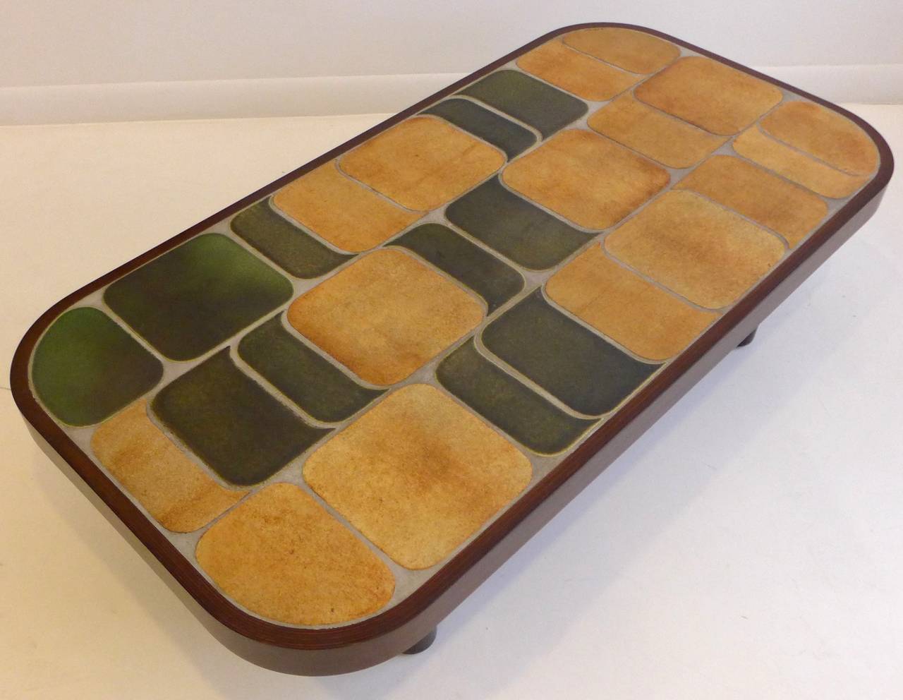 Roger Capron Ceramic Tile Cocktail Table at 1stDibs